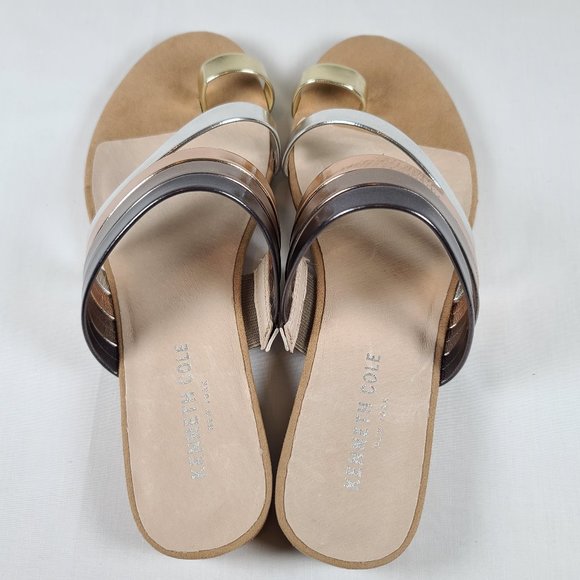 Kenneth Cole | Shoes | New Kenneth Cole Metallic Valen Scroll Sandals ...